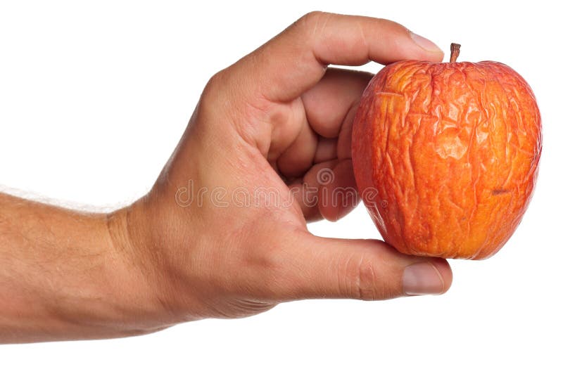 Gold hand giving apple stock photo. Image of isolated - 4591294