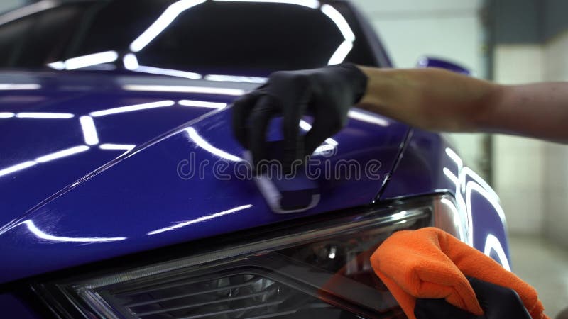 Hand Applying of Nano Ceramic Protective Coat To Protect Car from ...