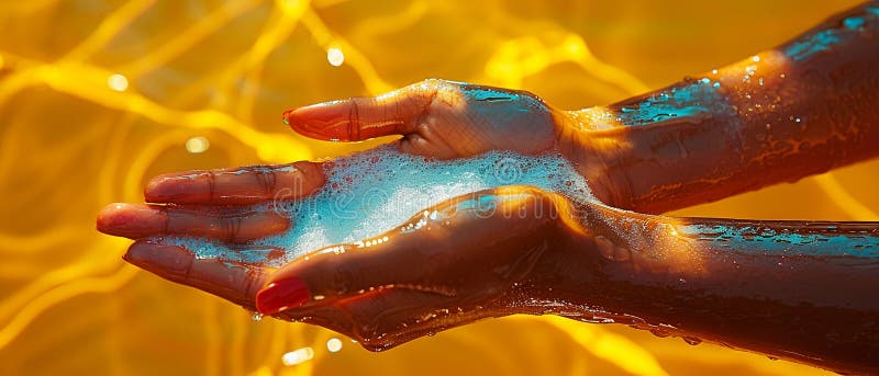 Hand applying sunscreen stock photo. Image of characteristic - 312053742