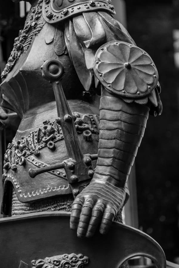 Hand in Armour of the Medieval Knight Statue Stock Image - Image of ...