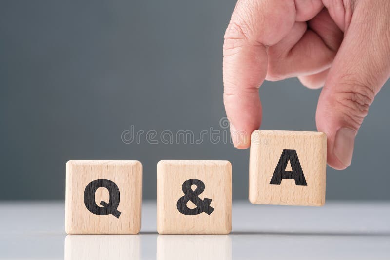 Question and Answer by Alphabet Wood Blocks Stock Photo - Image of help ...