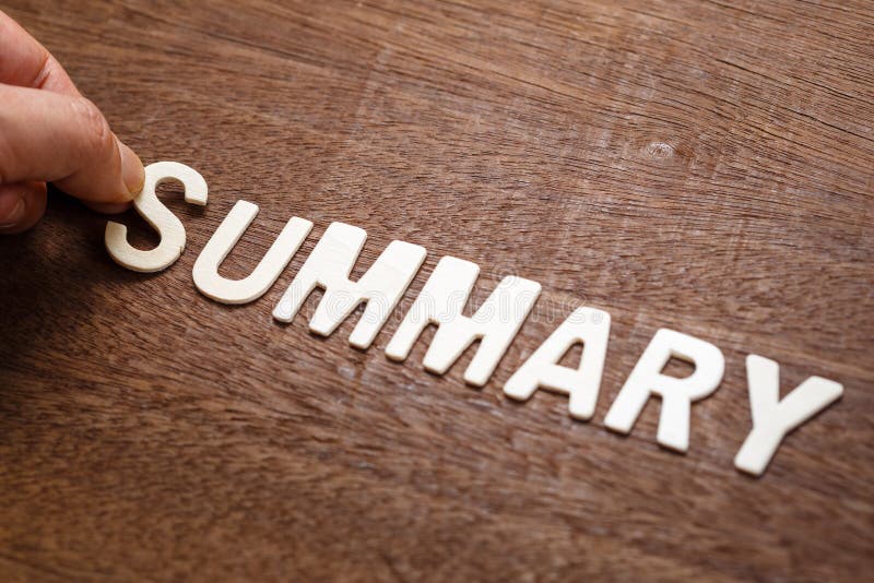 Conclusion Wood Letters stock photo. Image of advertisement - 145334400