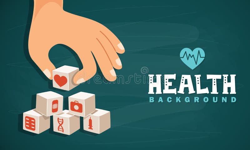 Hand Arranging Wood Block Stacking with Icon Stock Vector ...