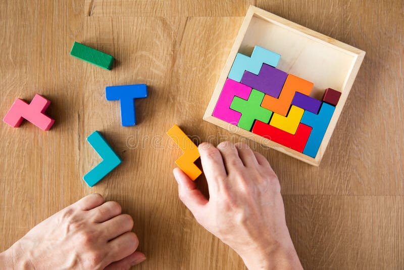 Hand Arranging Wooden Blocks Stock Photo - Image of learn, color: 181483808