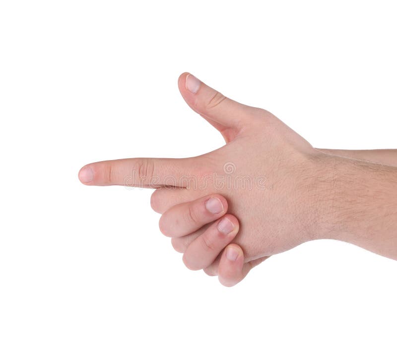 Accused. Pointing Hand Isolated on White Stock Photo - Image of ...