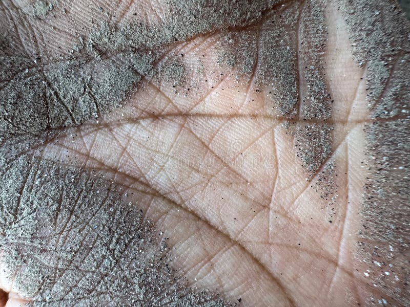 The Hand and Ash Marks in Close Up. Stock Image - Image of face, field ...
