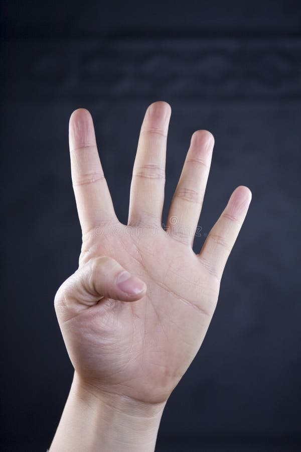 Hand assumed the posture stock photo. Image of fight, female - 4465316