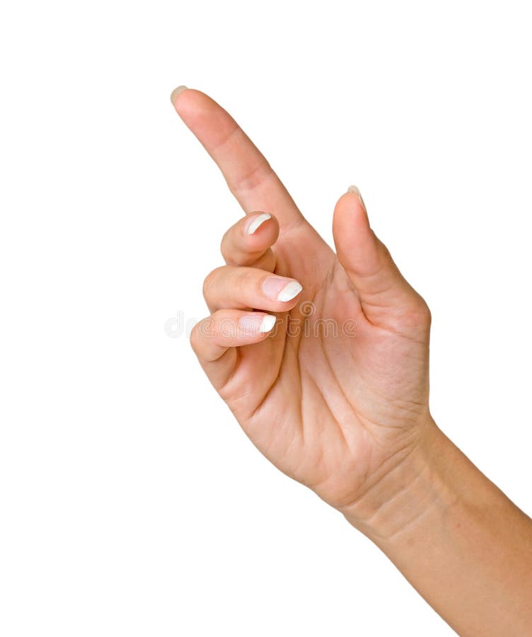Hand som pekar åt vänster arkivfoto. Bild av ärm, isolerat - 11779652