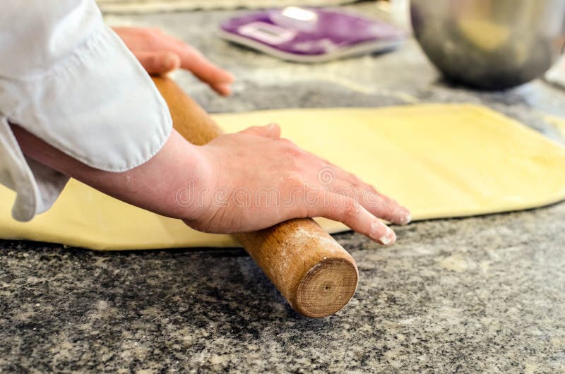 Hand of Baker or Apprentice Baker Preparing Bread Stock Photo - Image ...