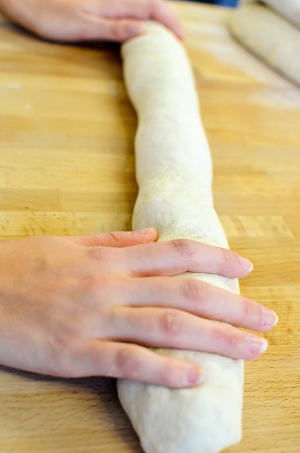 Hand of Baker or Apprentice Baker Preparing Bread Stock Photo - Image ...