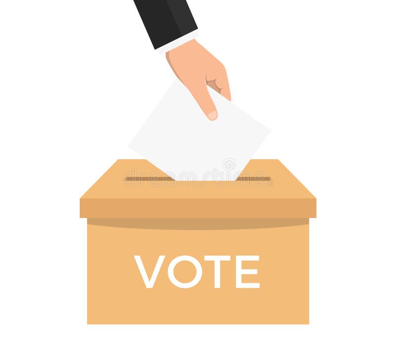 Hand with Ballot Paper stock vector. Illustration of political - 335169998