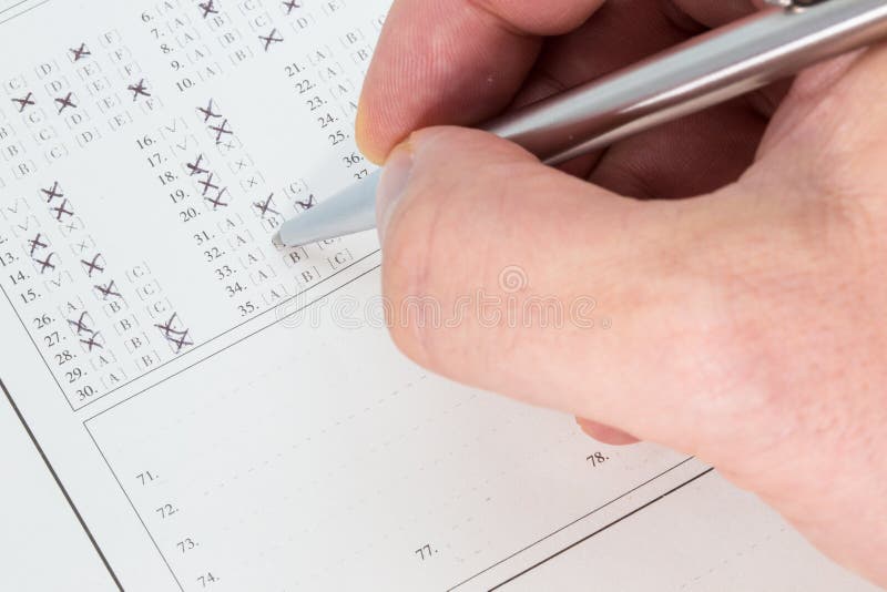 Hand with a Ballpen Taking an Exam Stock Photo - Image of papers, paper ...