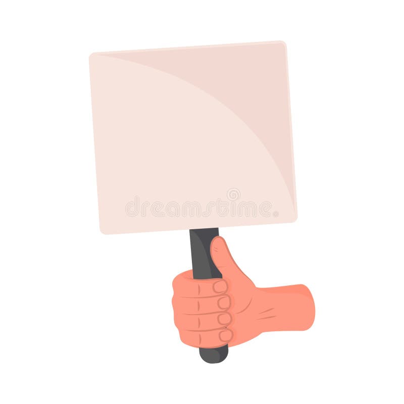 Hand with banner stock vector. Illustration of design - 264497831