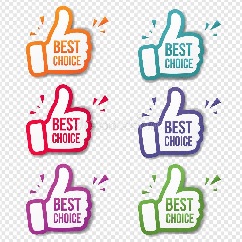 Hand Banner Recommended with Transparent Background Stock Vector ...
