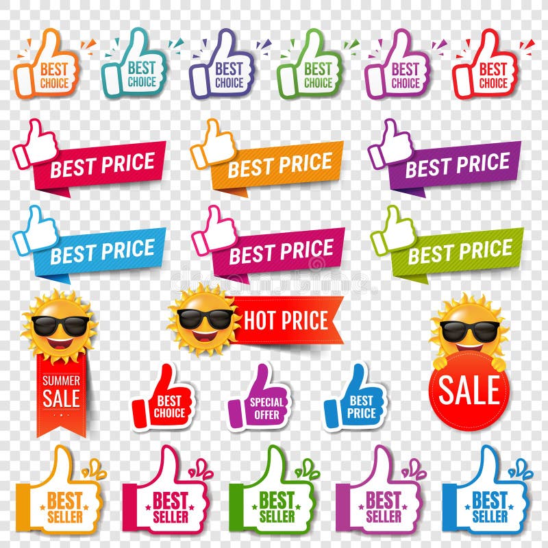 Hand Banner Recommended with Transparent Background Stock Vector ...