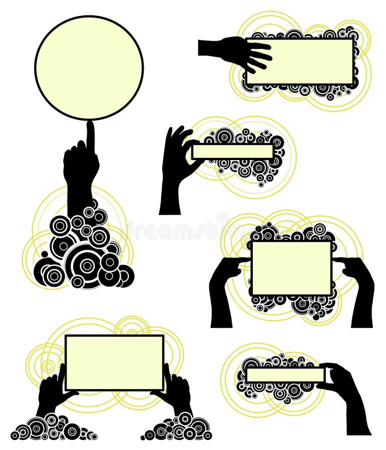 Hand banners stock vector. Illustration of finger, gesture - 2120841