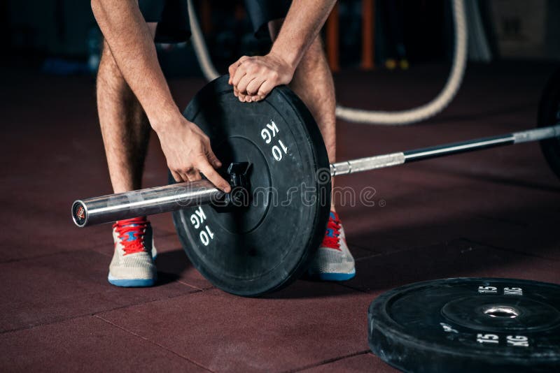 Young Athlete Getting Ready for Weight Lifting Training Stock Image ...