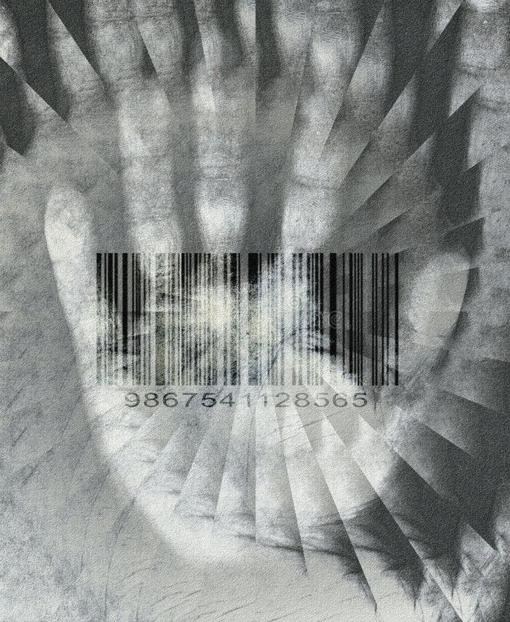 Hand with Barcode vector stock vector. Illustration of digital - 49281261