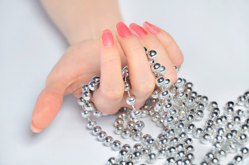 Hand with beads stock photo. Image of hand, fashionable - 41315020
