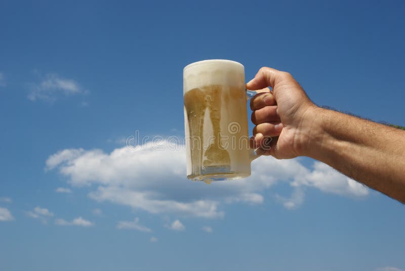 Hand with beer stock photo. Image of brew, celebrate, fluid - 6117608