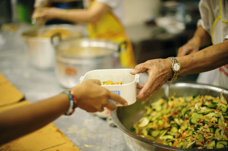 Hand Begging for Food from the Rich`s Share : the Beggar is Waiting for ...