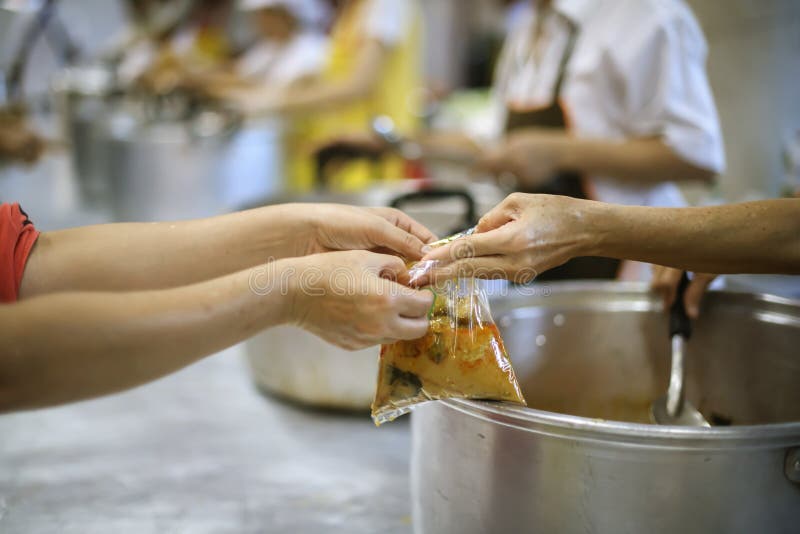Hand Begging for Food from the Rich`s Share : the Beggar is Waiting for ...