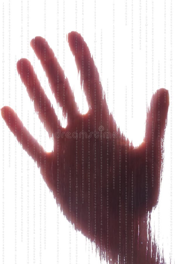 Hand behind a screen stock illustration. Illustration of white - 15277412
