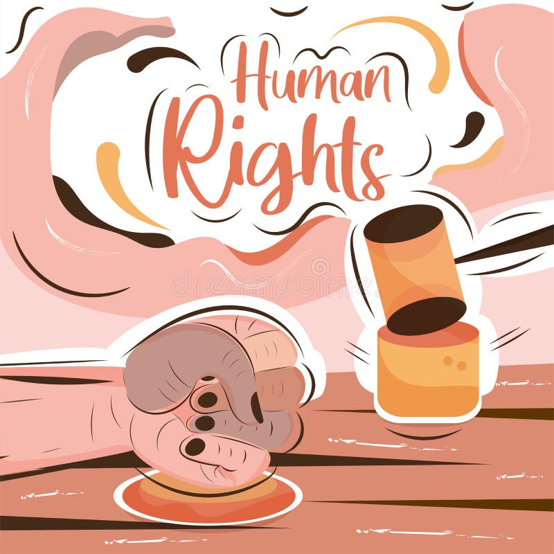 Hand Being Prosecuted by Justice Human Rights Concept Vector Stock ...