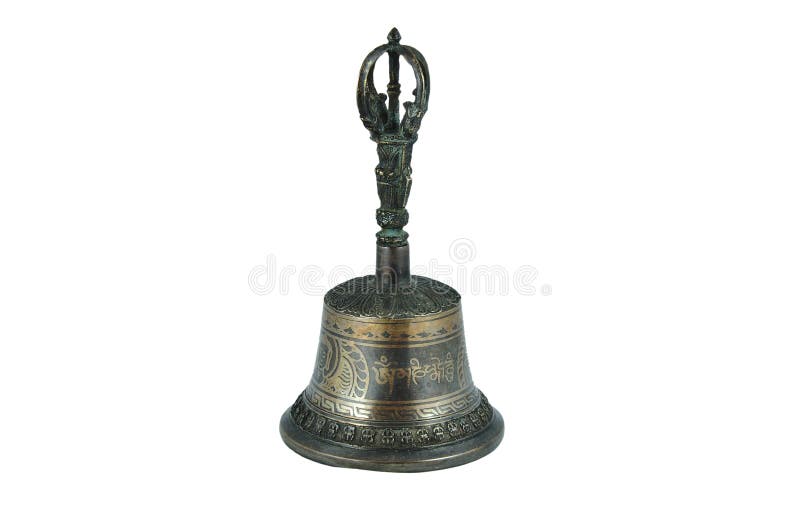 Hand bell. stock image. Image of handle, metal, single - 15367939