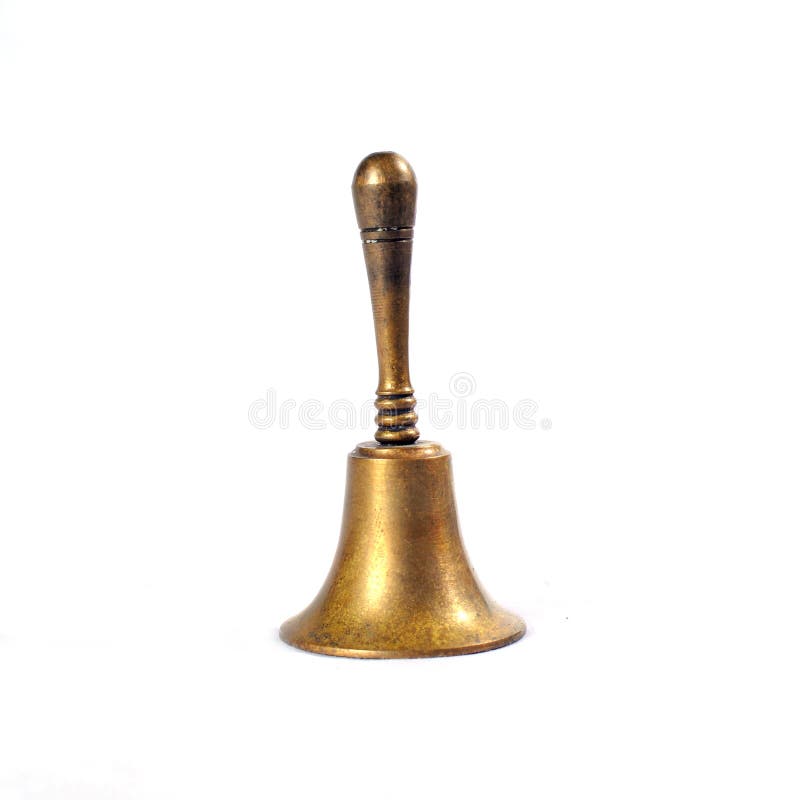 Isolated hand bell stock photo. Image of time, shiny, campanology - 6971502
