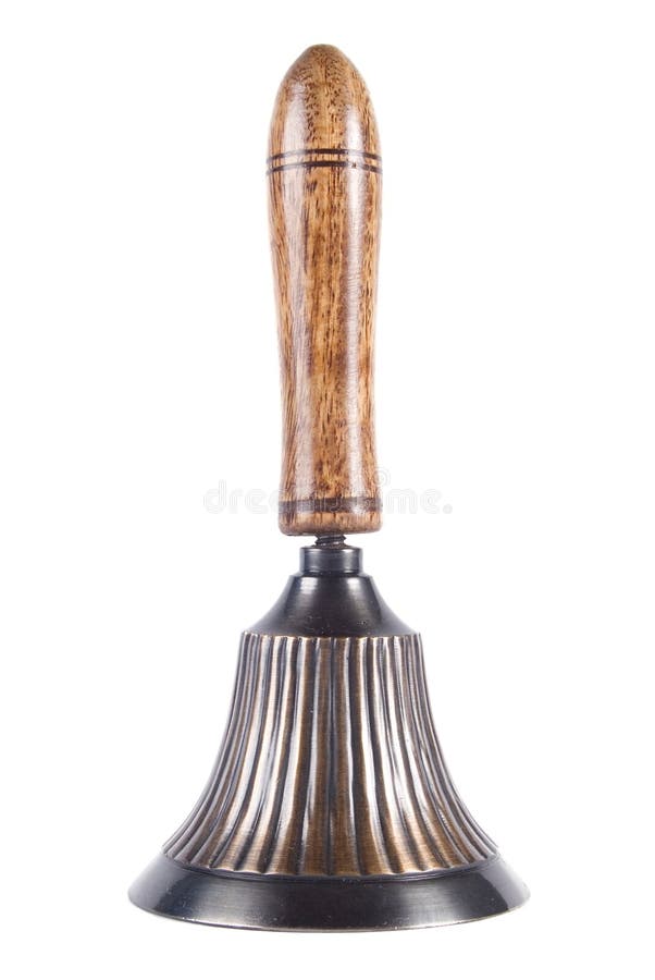 Hand Bell on a plate. stock image. Image of sound, school - 19778711