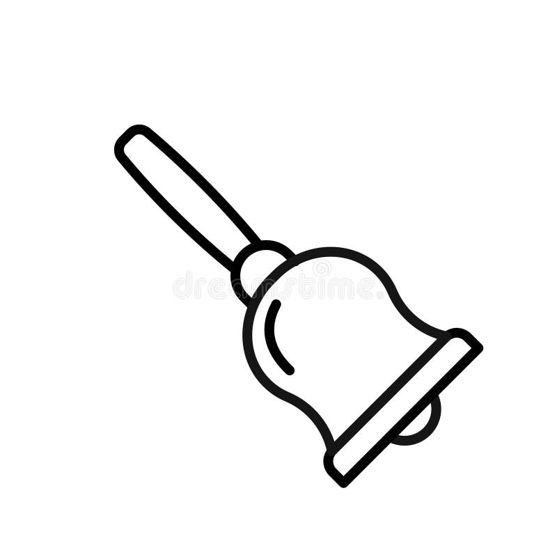 Hand Bell, School Bell - Vector Icon Stock Vector - Illustration of ...