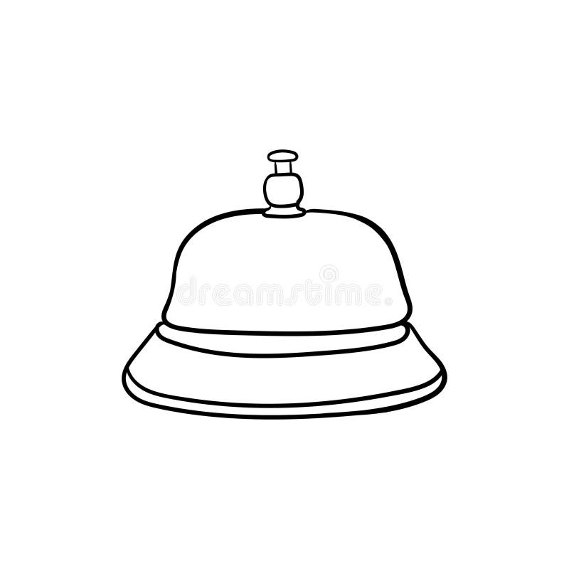 Hand Bell Service Line Simplicity Creative Design Stock Vector ...