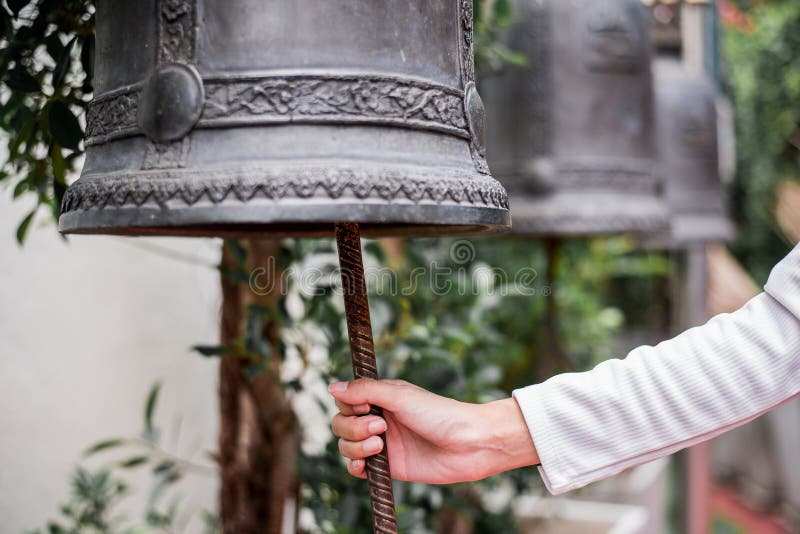 Bells in Large Temples are for the Devotion. Stock Image - Image of ...