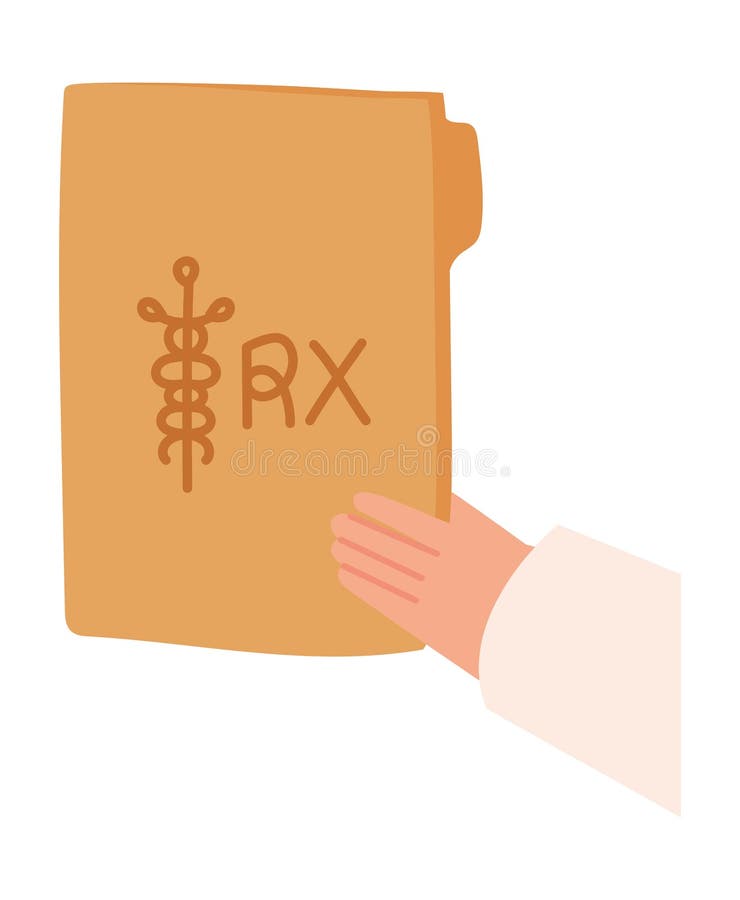 Hand with binder stock vector. Illustration of cover - 229376059
