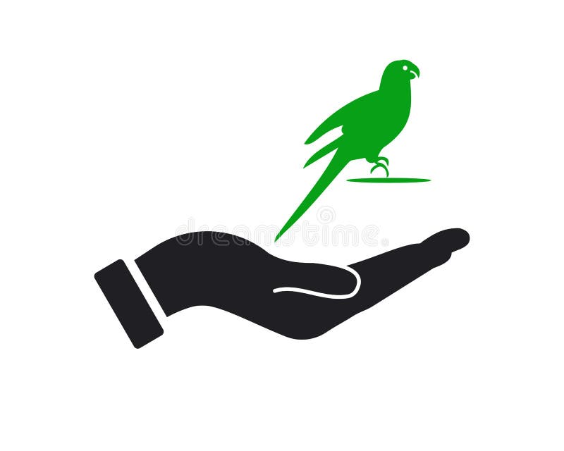 Hand Bird Logo Design. Dove Logo with Hand Concept Vector Stock Vector ...