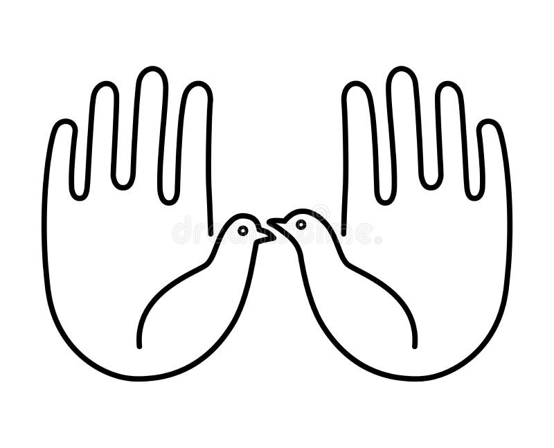 Hand Bird. Sign. Logo. Continuous Line Drawing Stock Vector ...