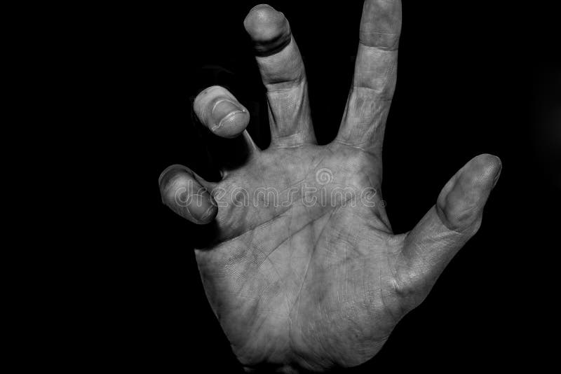 Hand on black background stock image. Image of concept - 84515399