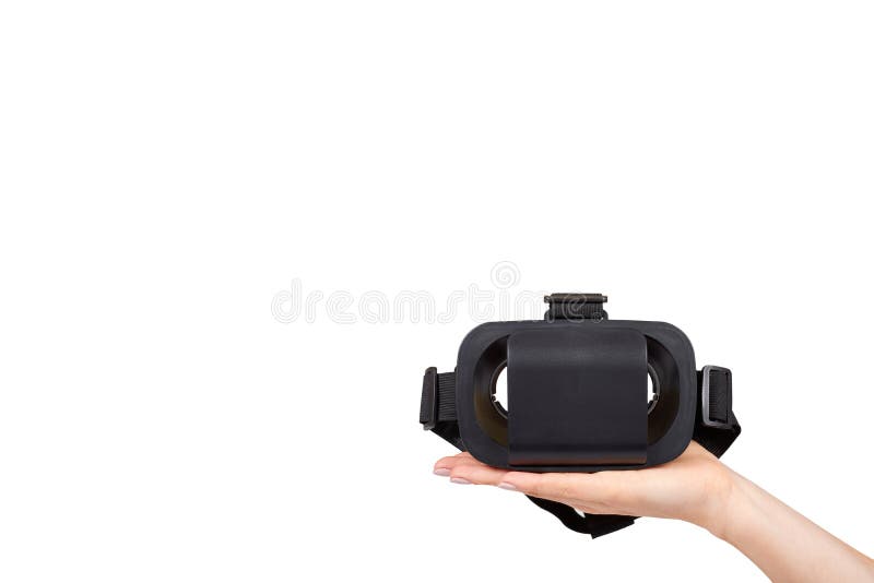 Hand with Black Plastic VR Headset, Virtual Reality Mask Stock Photo ...