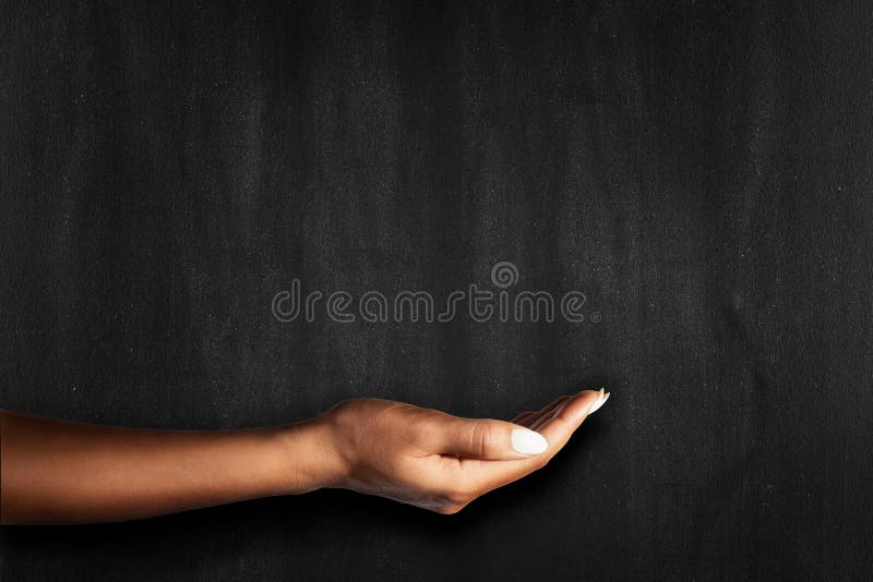 Hand on a blackboard stock photo. Image of idea, achievement - 59122638