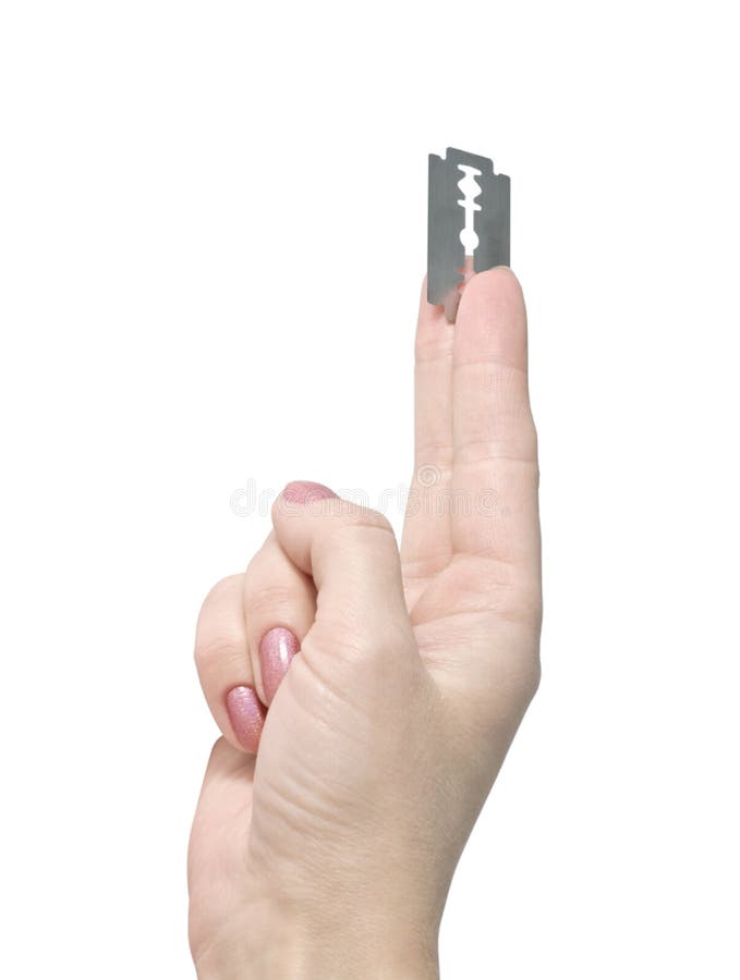Hand with a blade stock photo. Image of thumb, isolated - 11468318