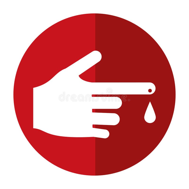 Hand Blood Drop Symbol Shadow Stock Vector - Illustration of object ...
