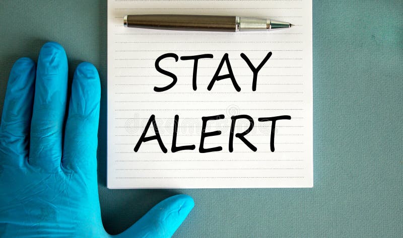 Stay alert text concept stock photo. Image of economy - 88510704