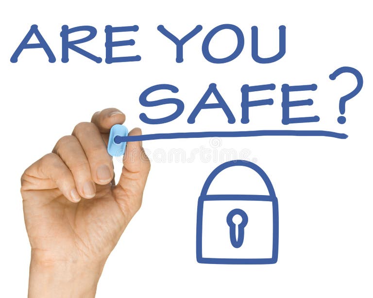 Hand Blue Highlighter Pen Writing Safe Padlock Stock Photo - Image of ...