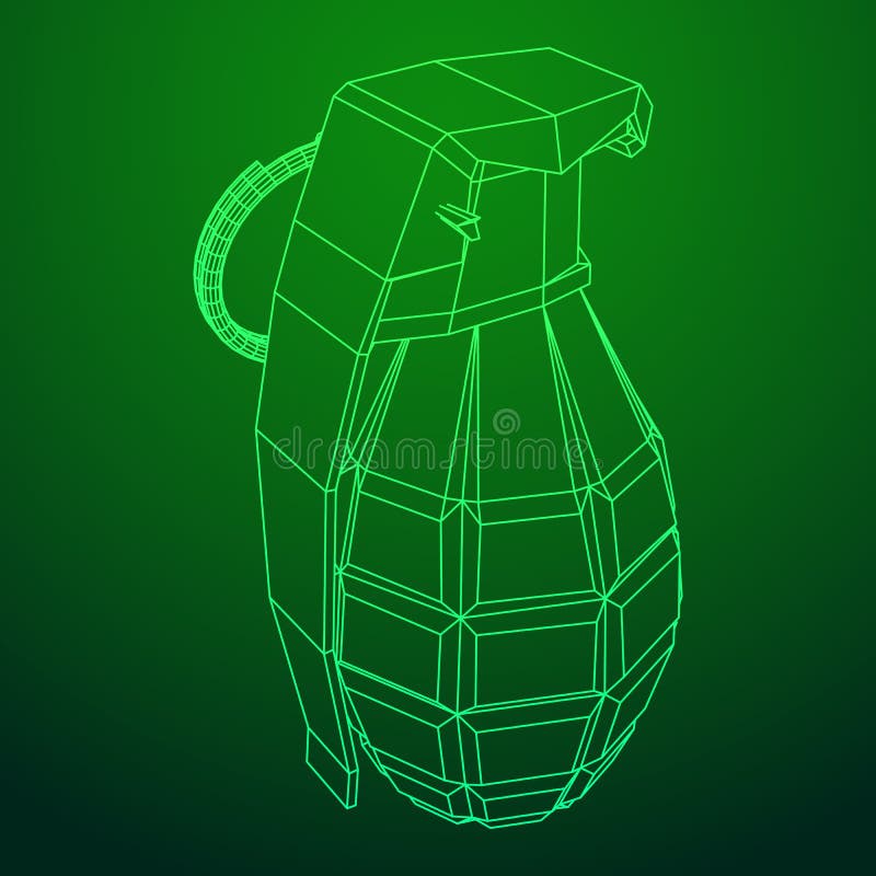 Vector hand bomb stock vector. Illustration of fragment - 111537392