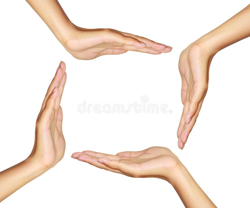 Hands Making a Circle Isolated Stock Photo - Image of natural, ecology ...