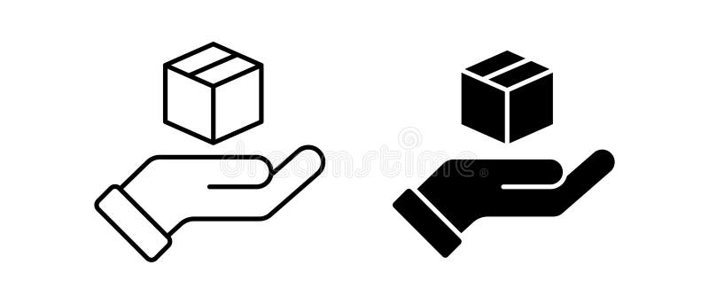 Hand with Box Vector Icon. Delivery, Logistic Symbol Stock Vector ...