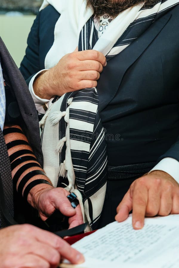 Hand of Boy Reading the Jewish Torah at Bar Mitzvah Stock Photo - Image ...