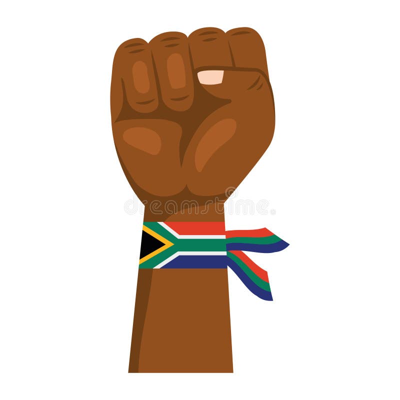 Hand with Bracelet South Africa Flag Stock Vector - Illustration of ...