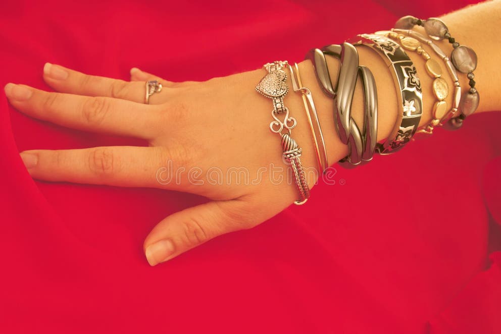 Hand and Bracelets stock image. Image of fashion, hand - 10545807